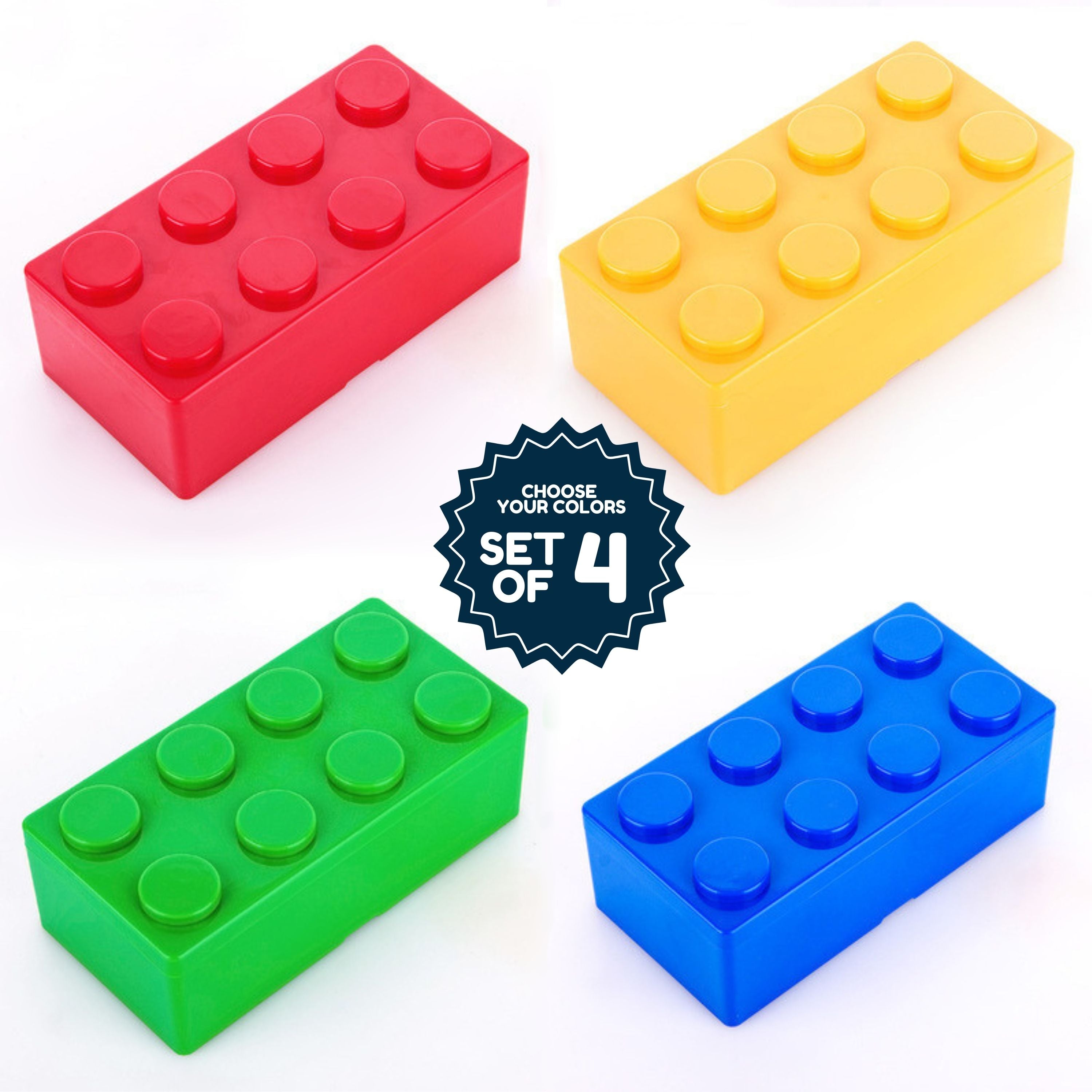 Lego Inspired Storage Box | Set of 4 (Rectangle) – Vivid Divergence