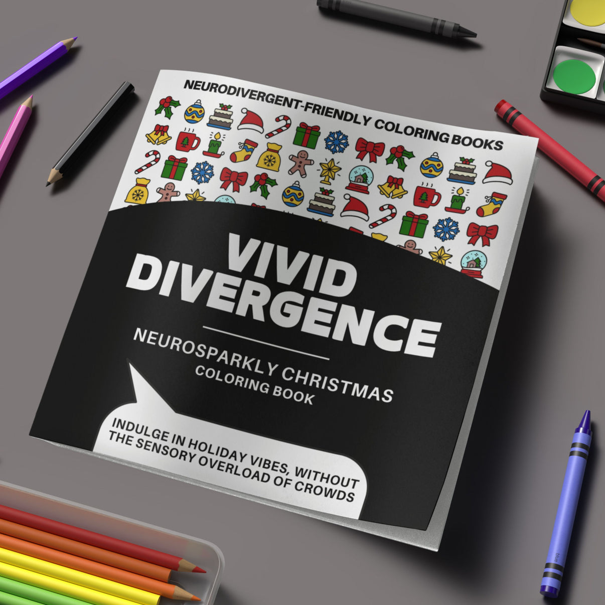 Neurodivergent Coloring Books | Neurosparkly Christmas – Vivid Divergence